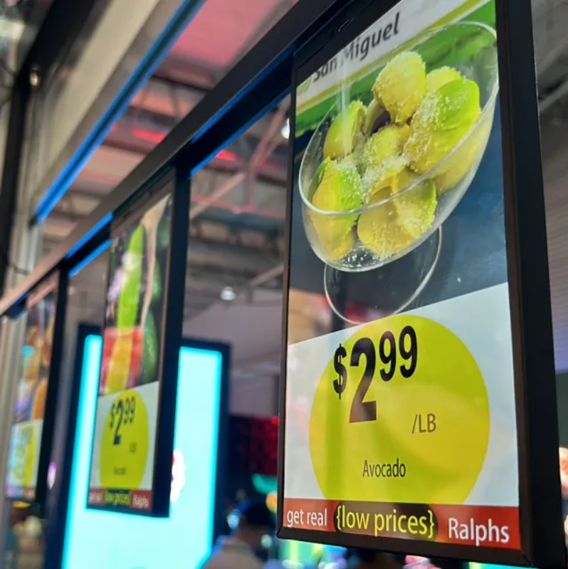 10.1" LCD Linux OS Video Price Tag Single Side Display Advertising ...